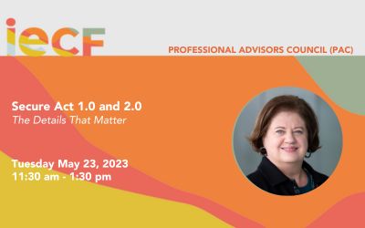 Professional Advisors Council (PAC) Meeting is May 23, 2023 - IECF