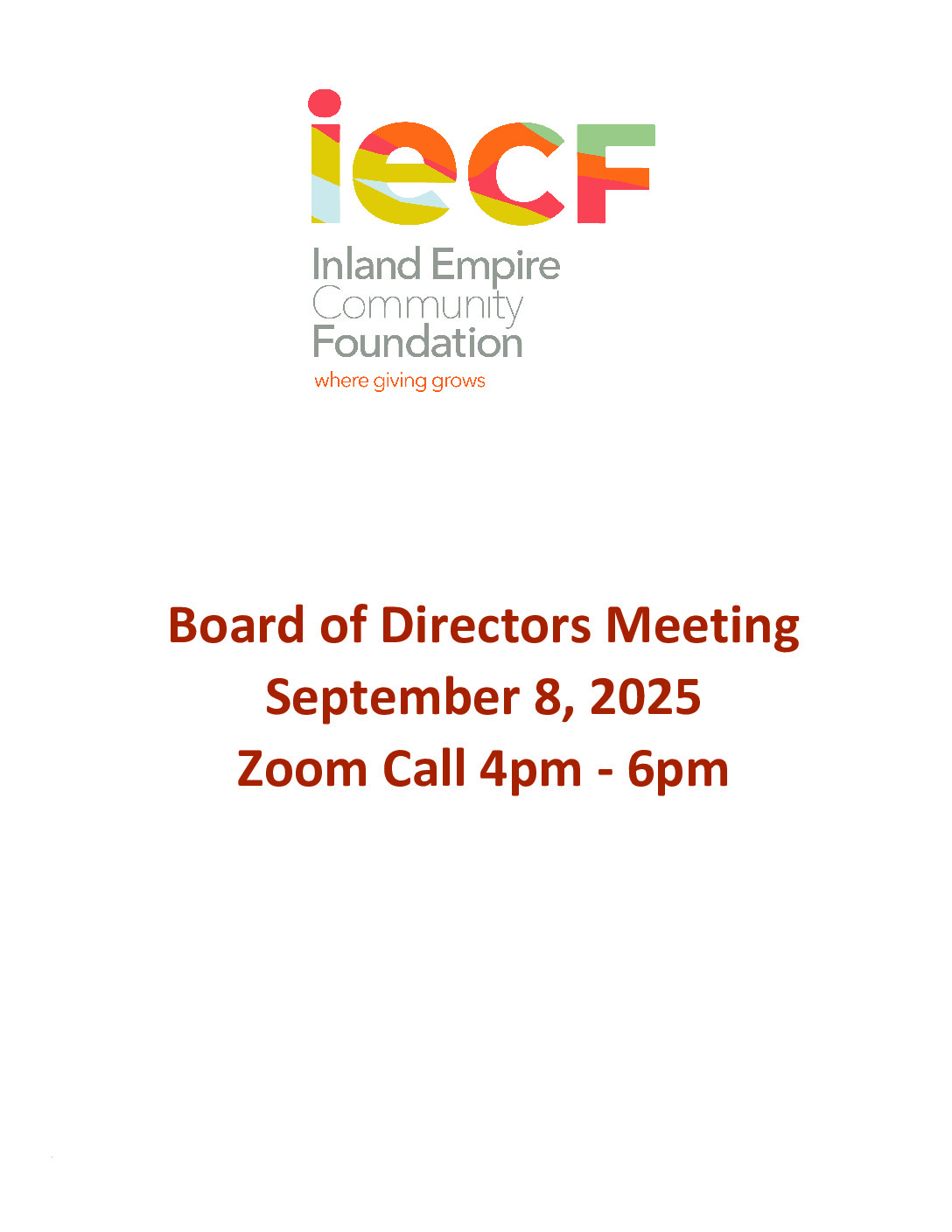 September 8, 2025 Board Meeting Packet - IECF